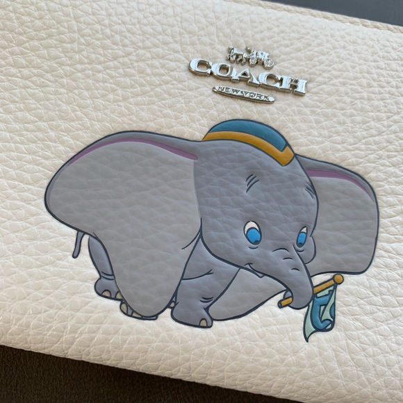 Coach | Bags | Disney X Coach Medium Zip Around Wallet With Dumbo ...